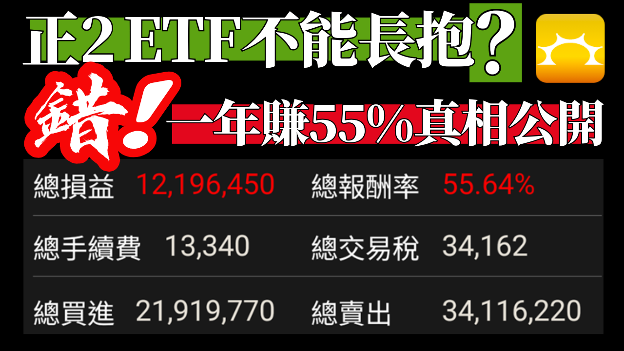 正2ETF不能長抱？一年實戰賺55％完整解析 | 強基金fundhot
